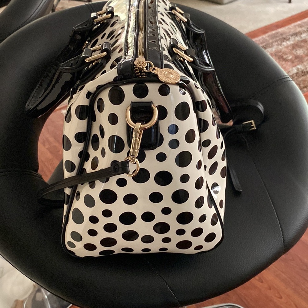 Black And White Patent Leather Dalmatian Polka Dot Sp… - Gem